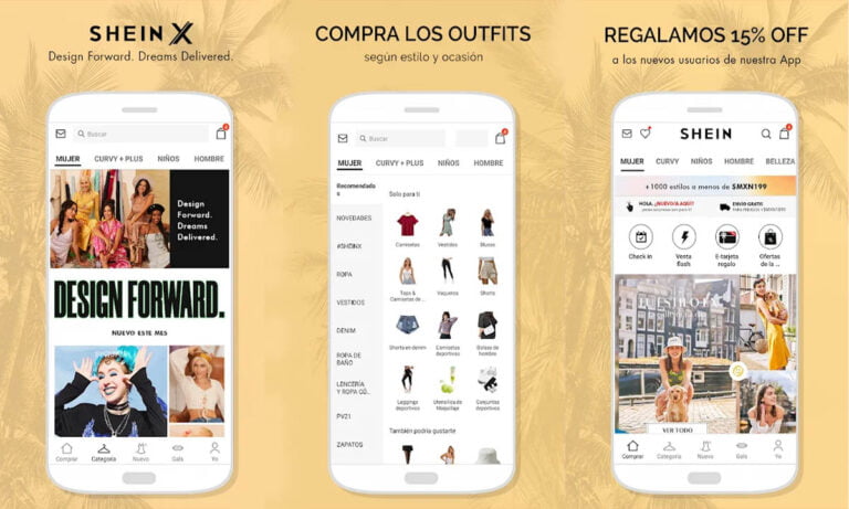 Utilice la aplicación SHEIN y compre ropa de calidad a precios ...
