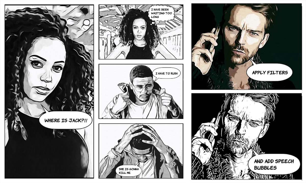 Aplicación Comica - Convierte tus fotos en comics | Stonkstutors