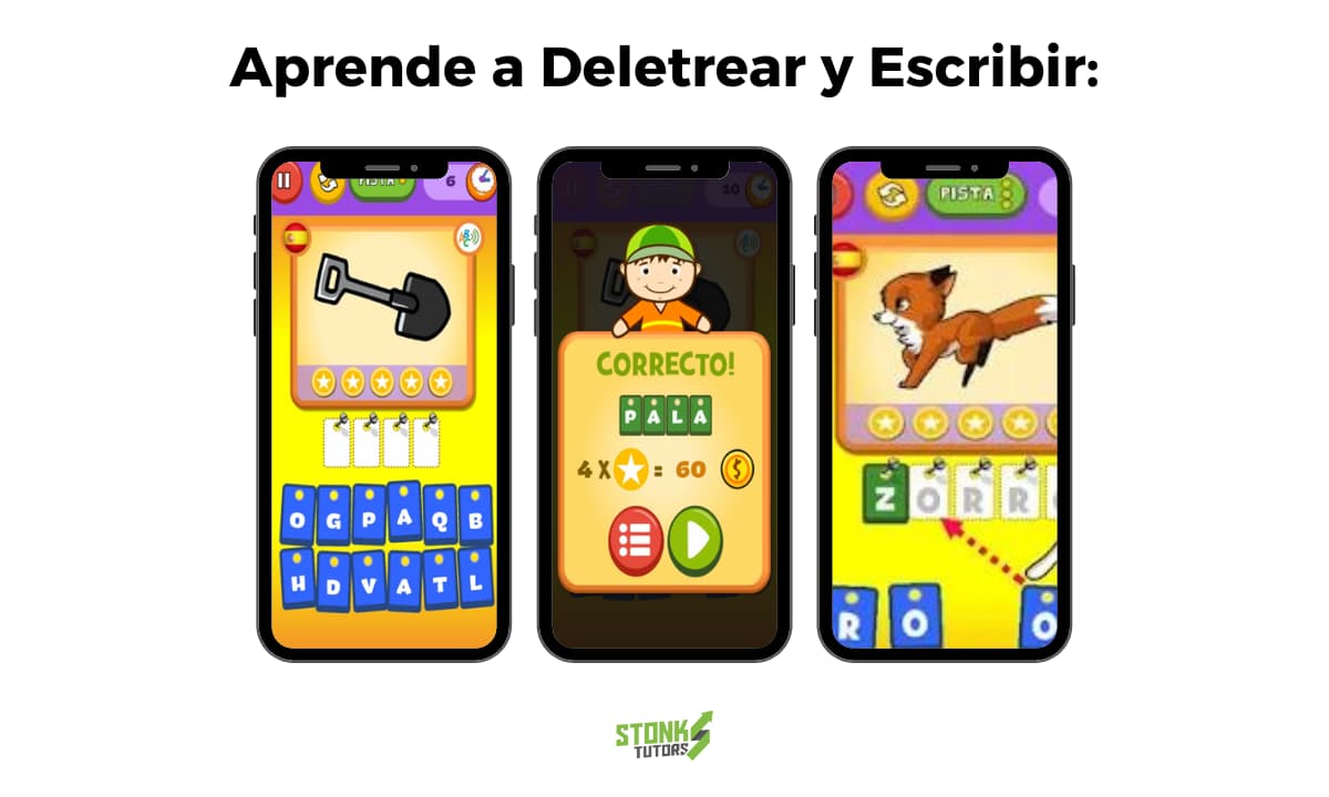 Aplicación para enseñar a tu hijo a escribir y deletrear | Stonkstutors